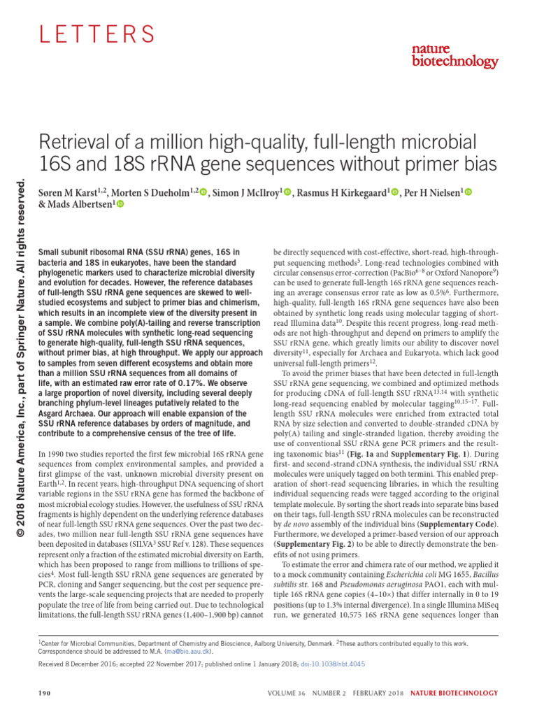 Karst 2018 Nat Biotechnol | PDF
