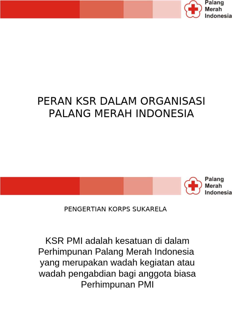Peran KSR Di Dalam PMI | PDF