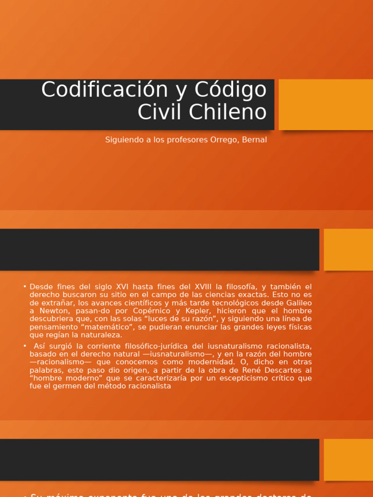 Codificación y Código Civil Chileno | PDF | La Ley natural | Justiniano I