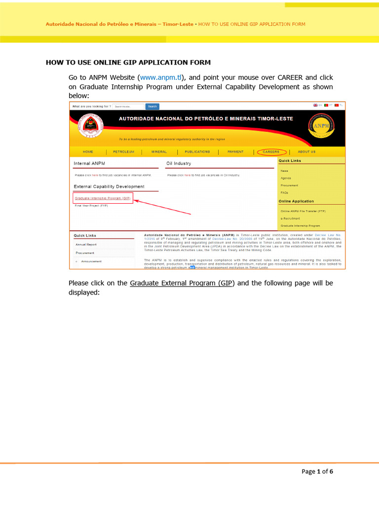 HOW TO USE GIP ONLINE APPLICATION v3 | PDF