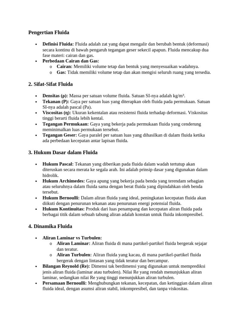 Pengertian Fluida | PDF