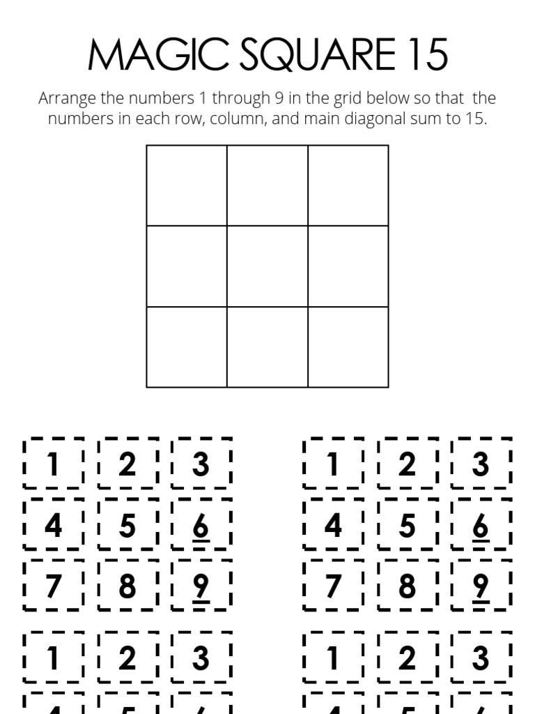Magic Square 15 | PDF