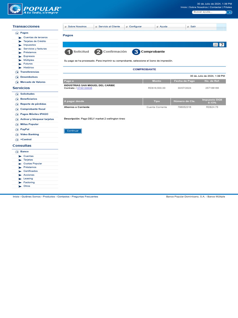 Banco Popular - Internet Banking | PDF