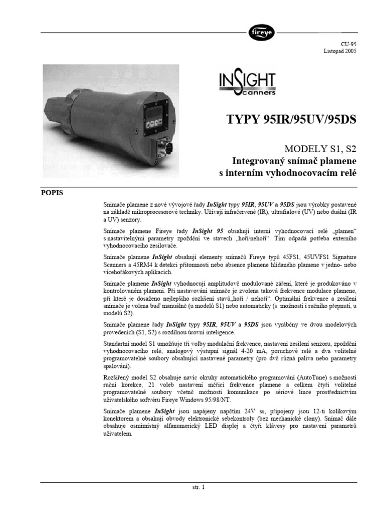 Spanish Insight Integrated Flame Scanner | PDF