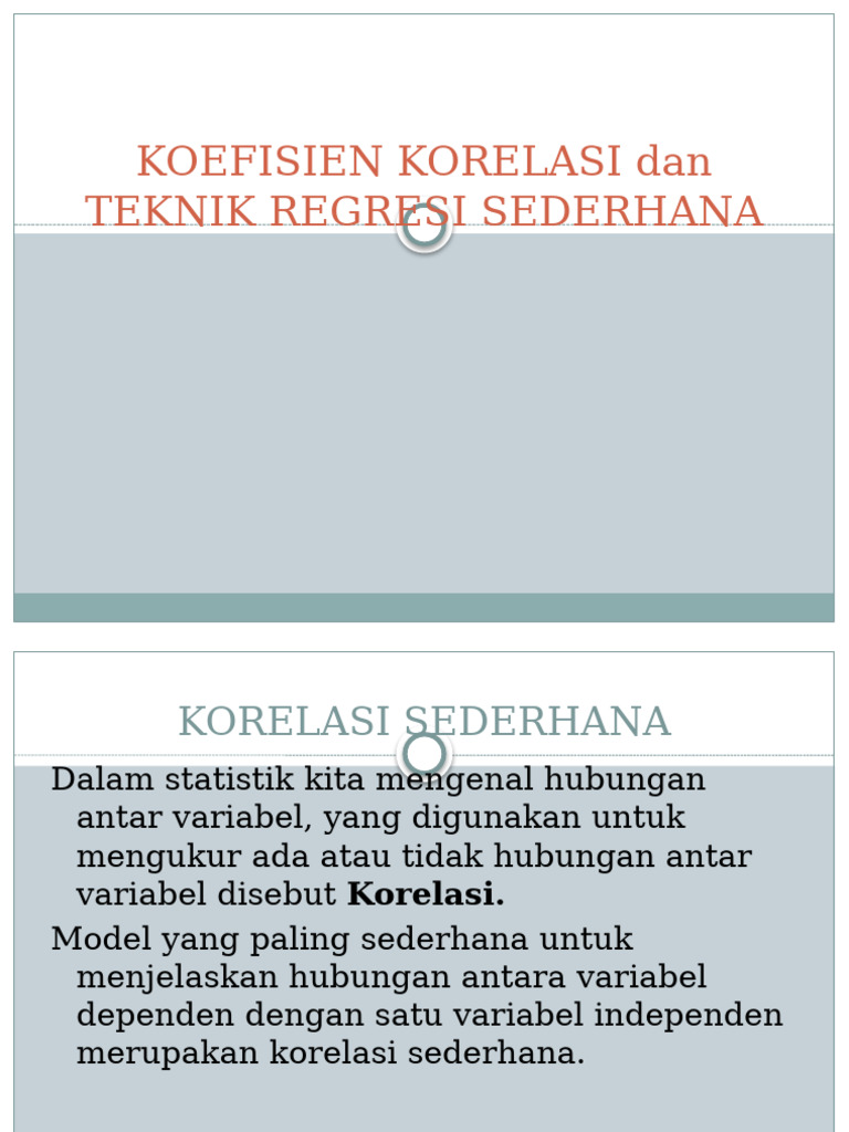 Koefisien Korelasi | PDF