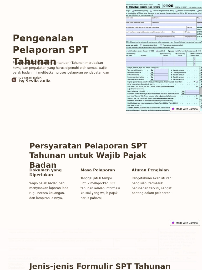 Pengenalan Pelaporan SPT Tahunan | PDF