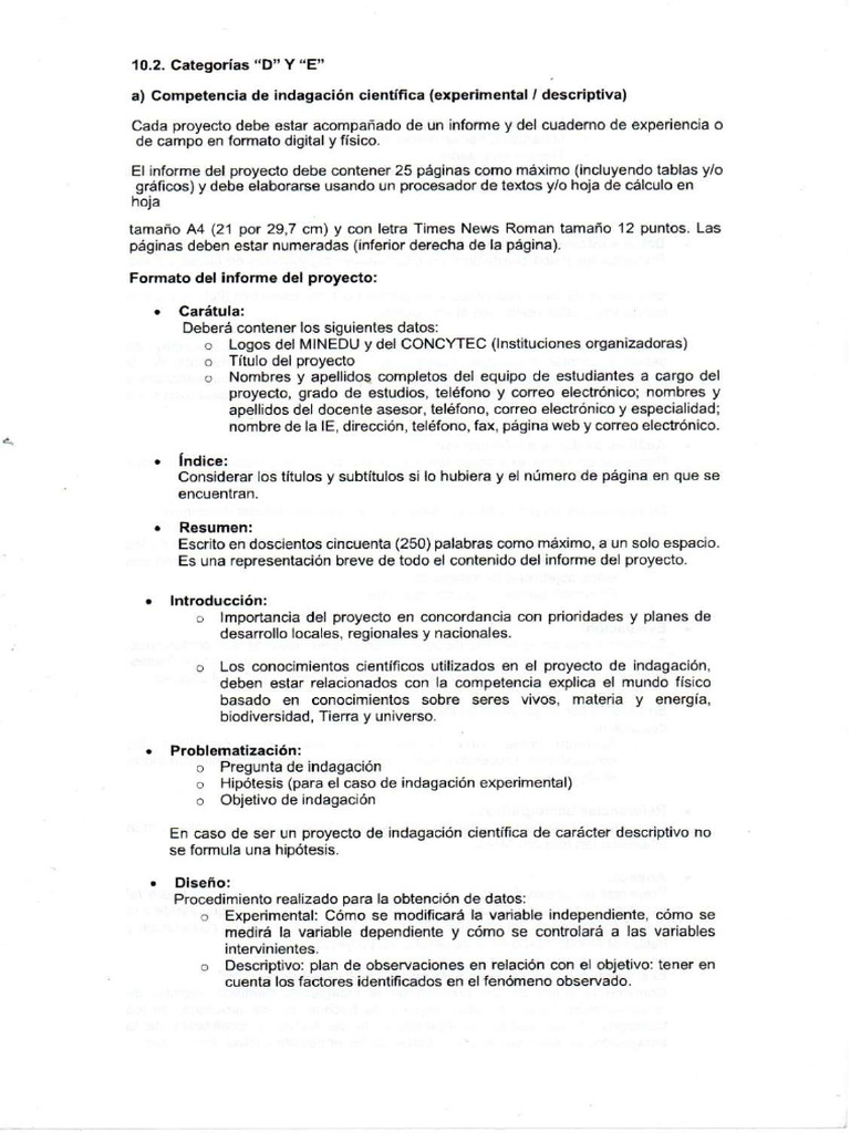 Formato Informe Indagacion Cientifica | PDF