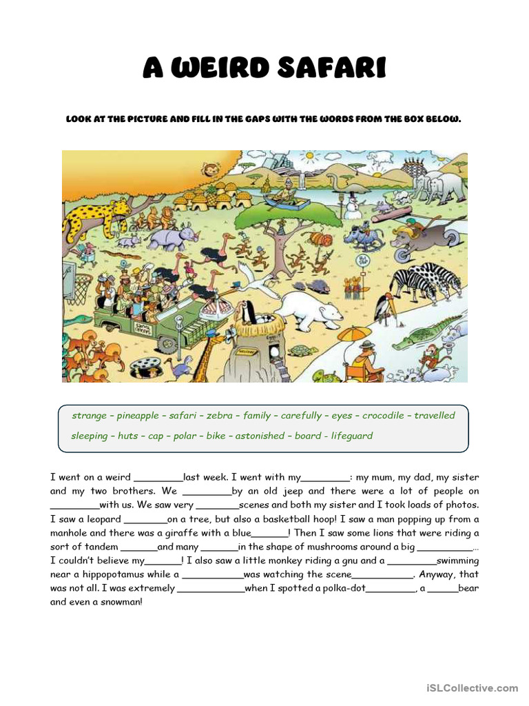 Reading Comprehension - A Weird Safari | PDF