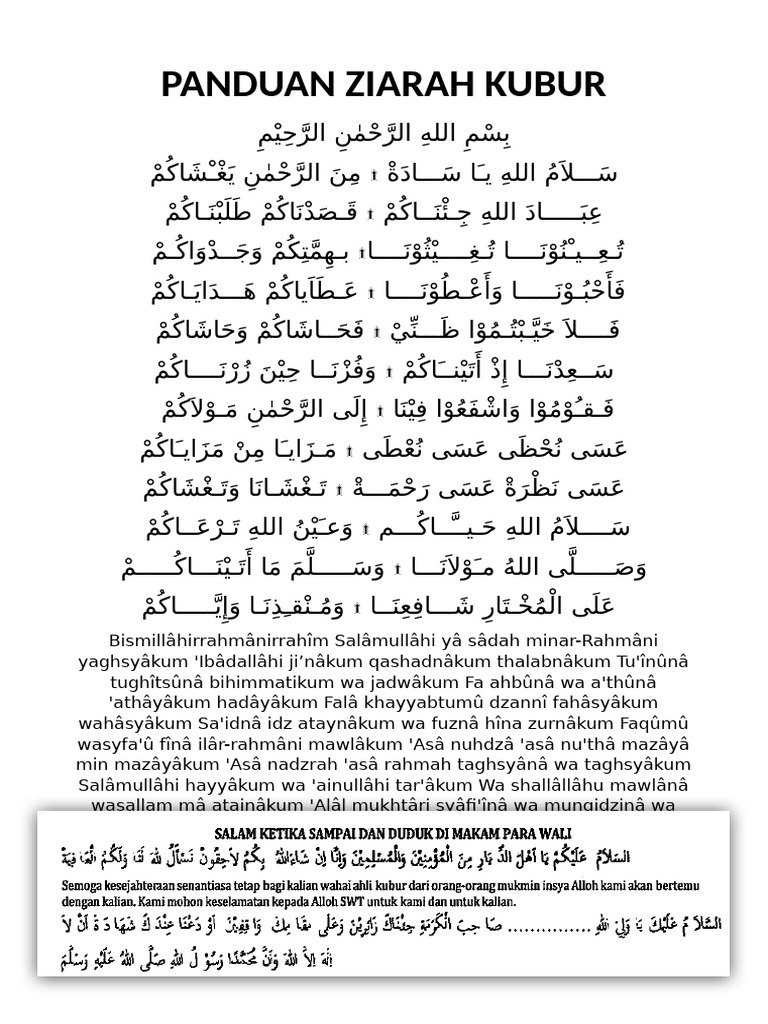 Panduan Ziarah Kubur | PDF