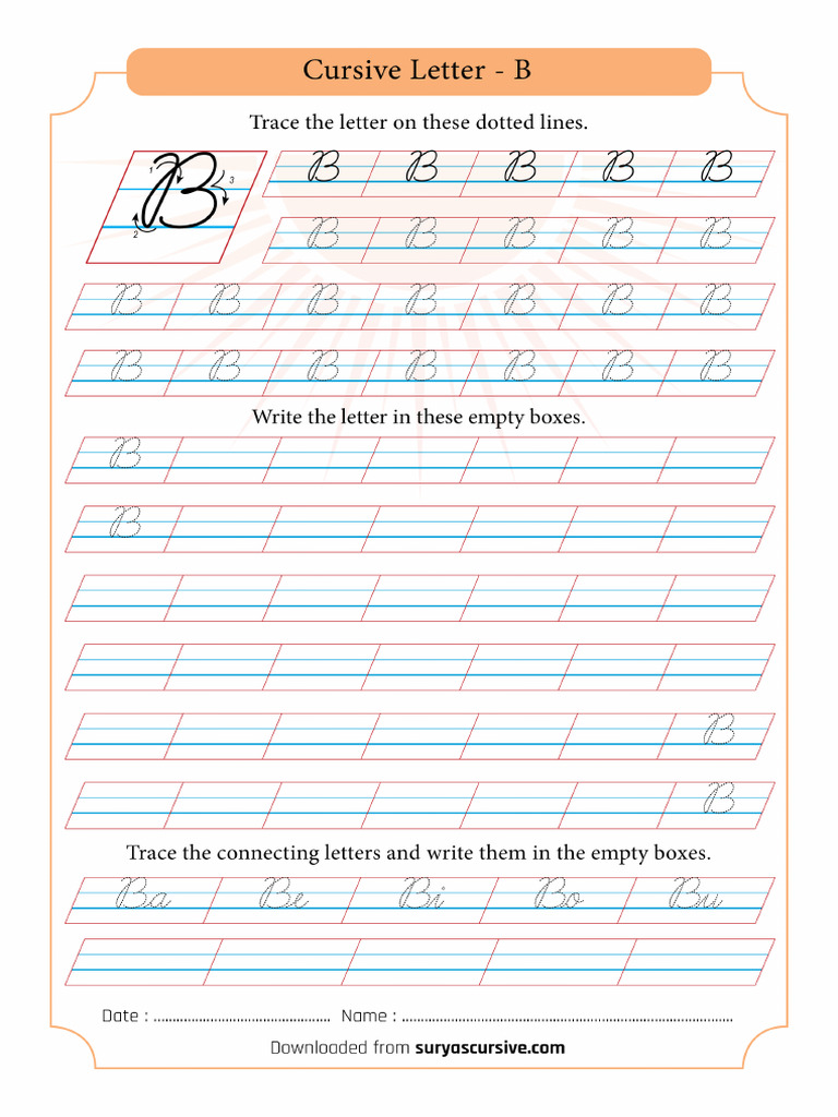 Cursive Capital Letter B | PDF
