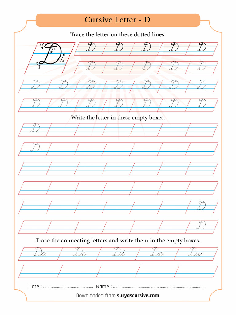 Cursive Capital Letter D | PDF