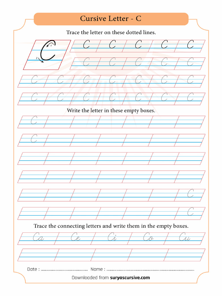 Cursive Capital Letter C | PDF