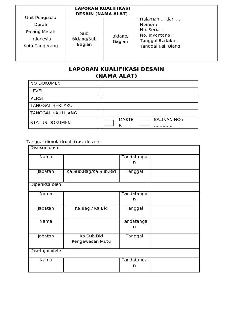 Laporan Kualifikasi Desain | PDF