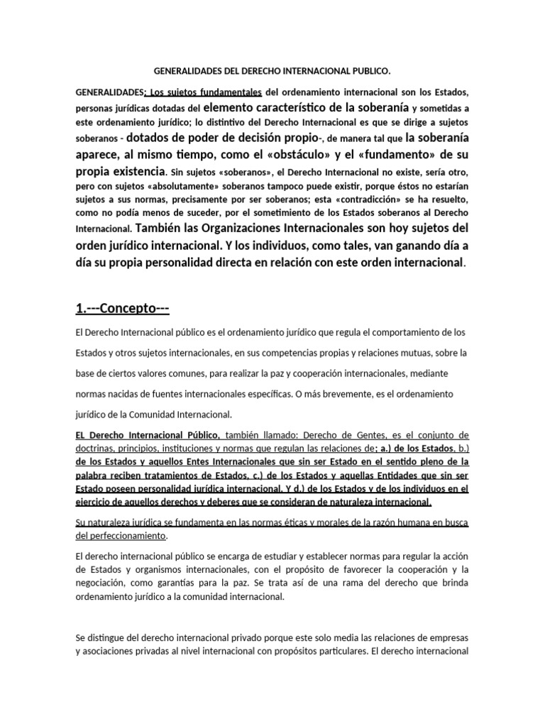 2022 Generalidades Del Dip Tema I. | PDF