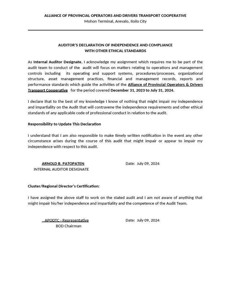 A1-Declaration - of - Independence - ABP | PDF