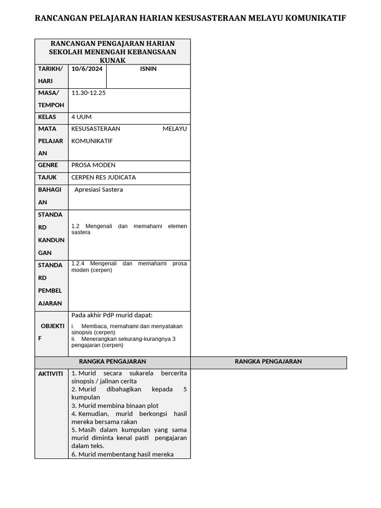 KMK M13 - Cerpen | PDF
