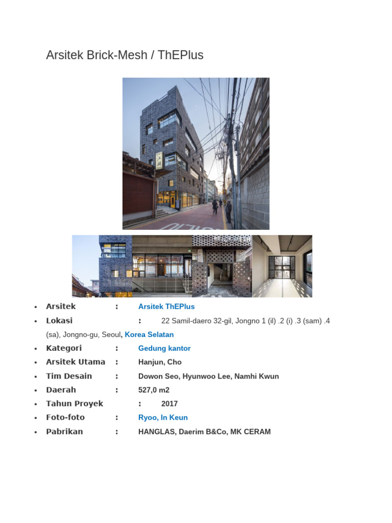 Arsitek Brick - STUPA 3 | PDF