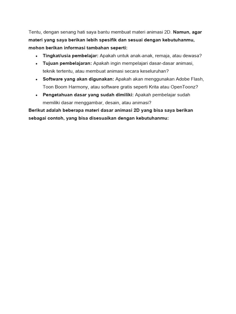 Contoh Hasil Output Pertanyyaan Ai | PDF