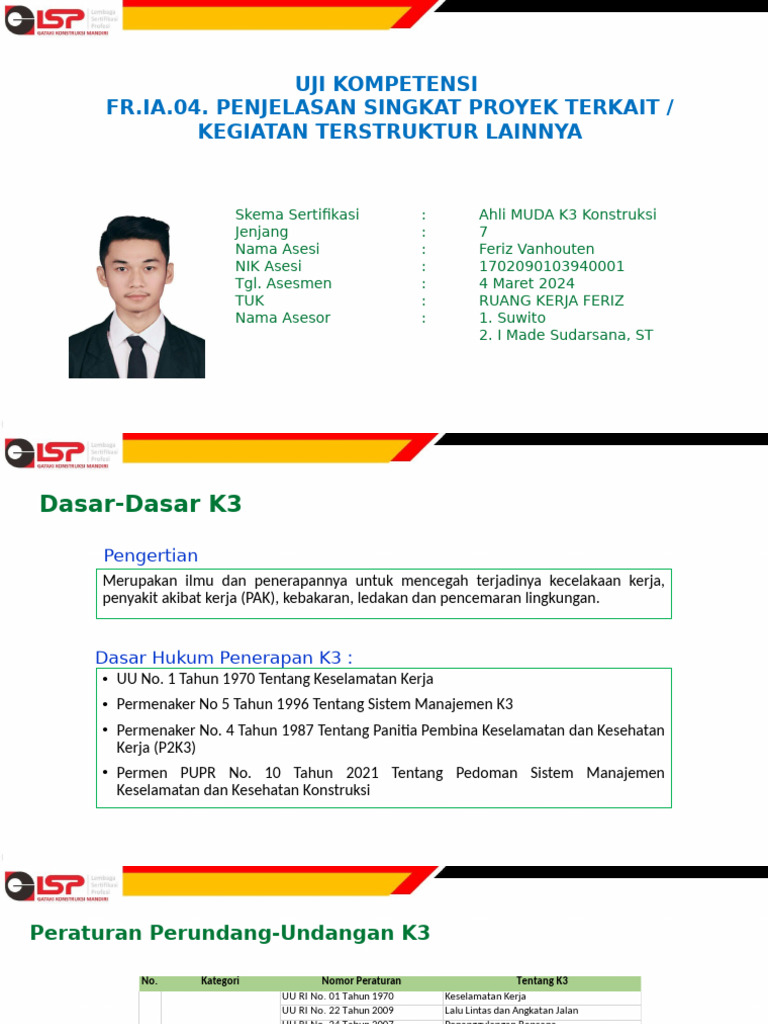 Presentasi K3 Feriz | PDF