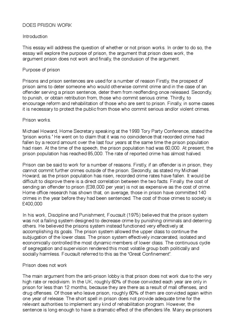 PDF - Does Prison Work | PDF | Prison | Recidivism