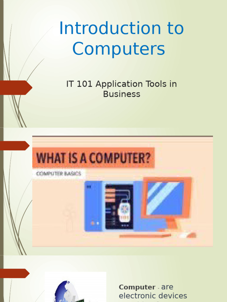 Lesson 1 Intro To Computer | PDF