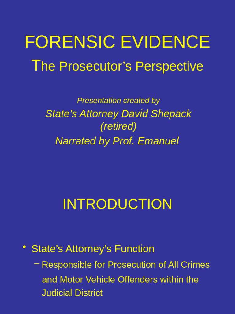 CJS 2260 Bruno Forensic Evidence David Shepack Homicide Case Review ...