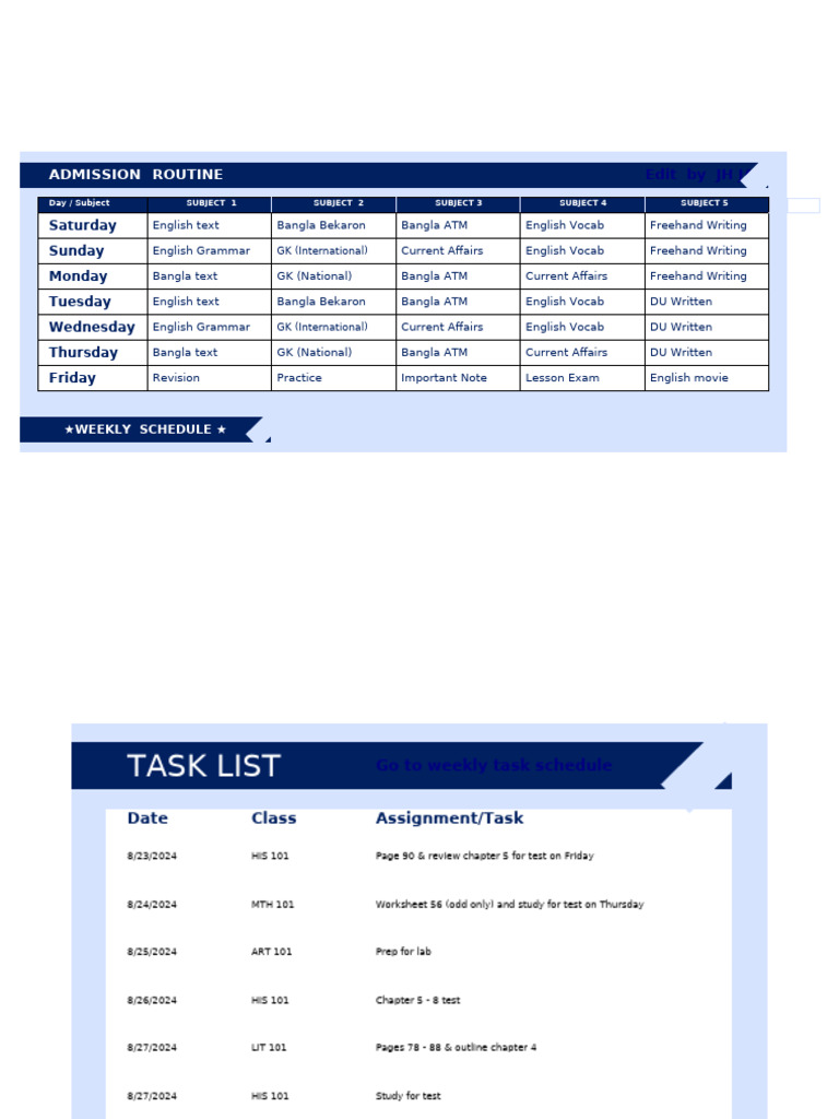 Schedule Admission | PDF