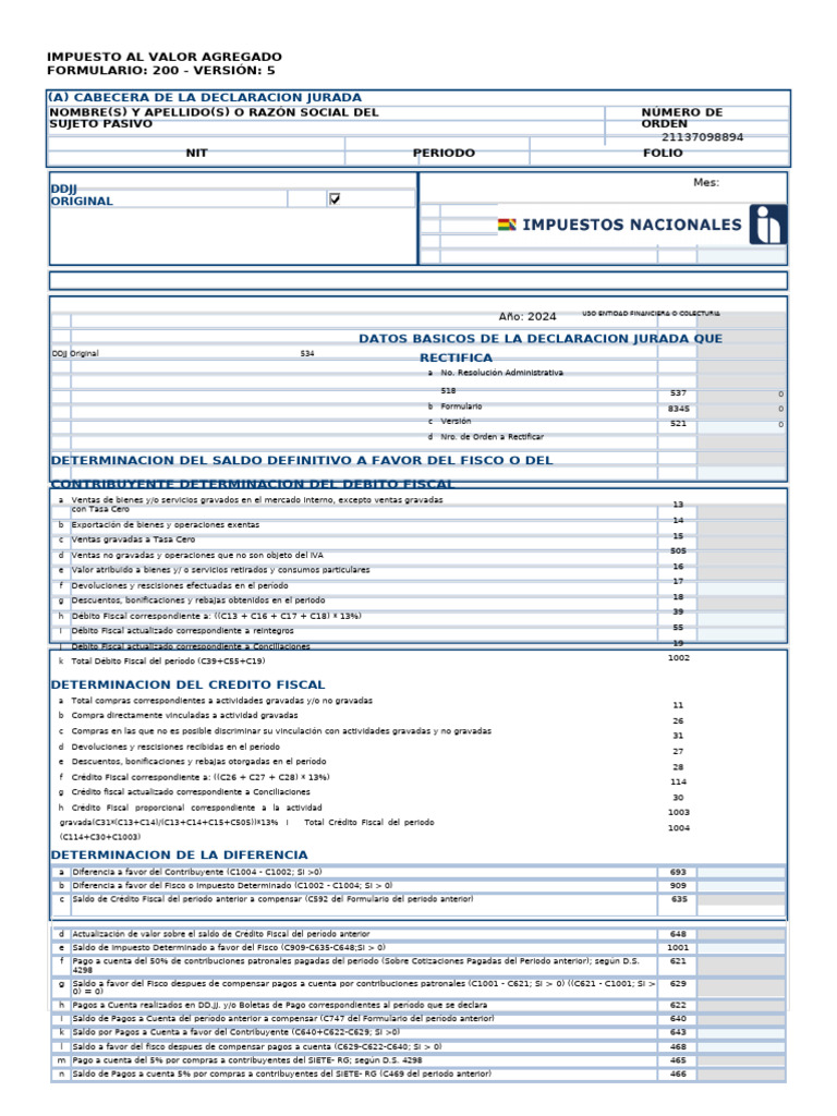 Formulario 200v5 | PDF