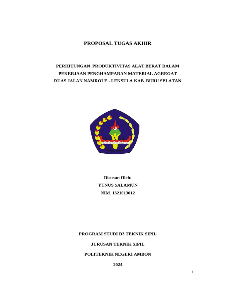 Proposal Yunus Salamun Acc | PDF