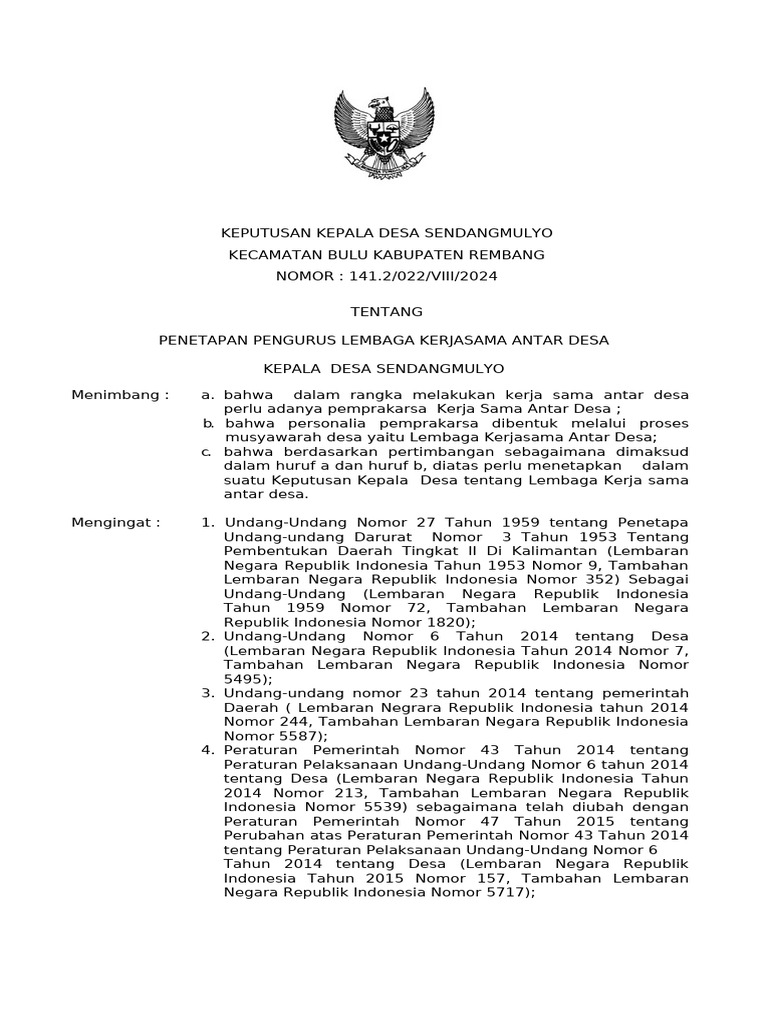 SK Pengurus LKD 1 | PDF