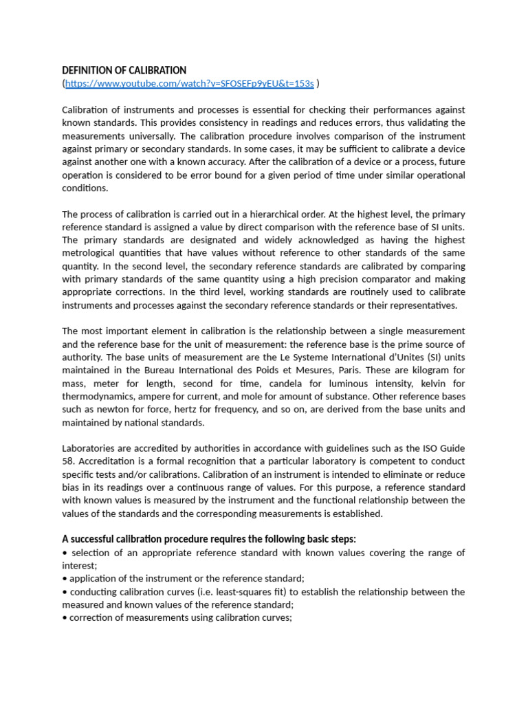 Calibration Of Instruments Pdf