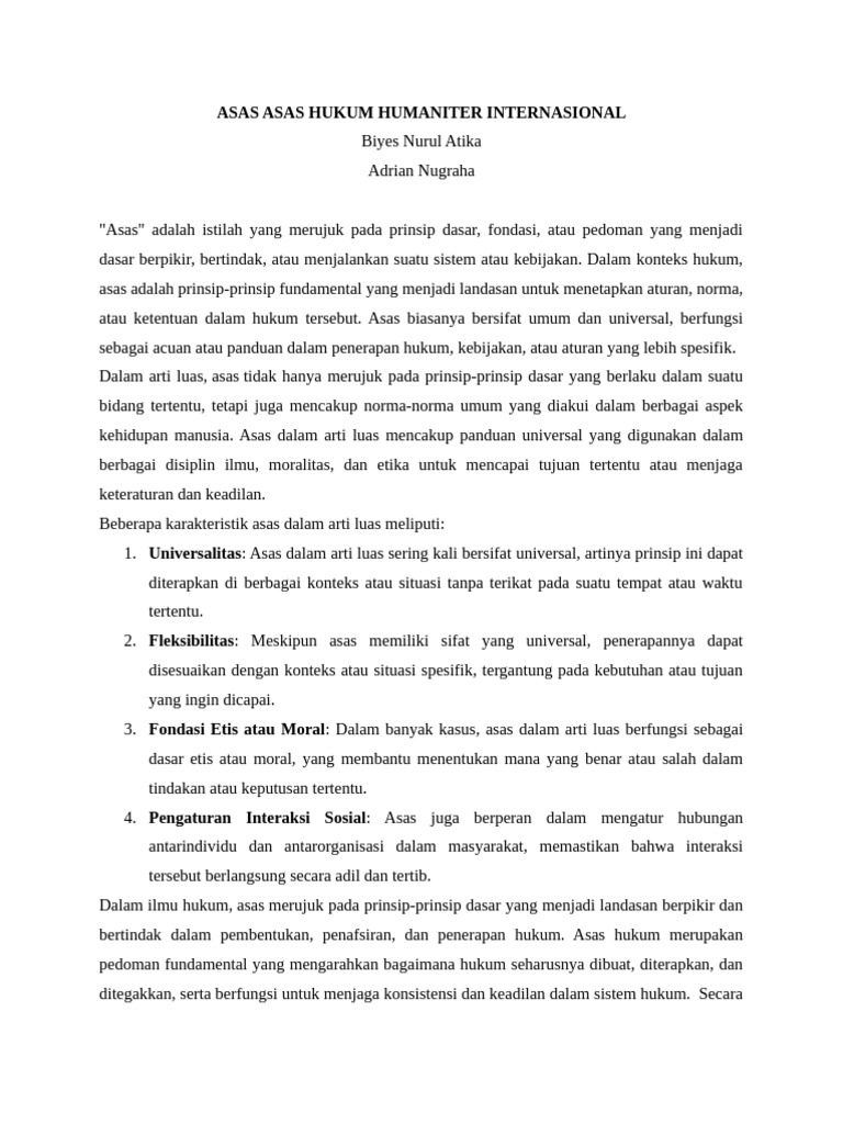 General Principle of IHL | PDF