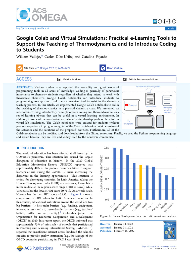 Google Colab and Virtual Simulations - Practical e Learning Tools To | PDF