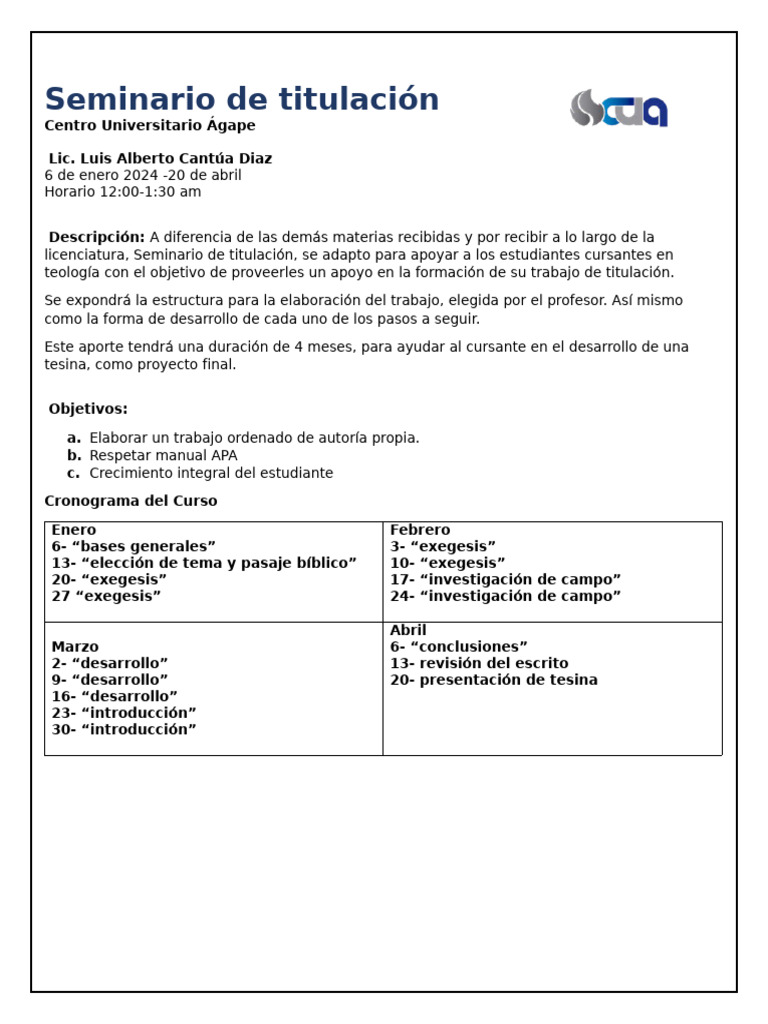 Seminario de Titulación | PDF