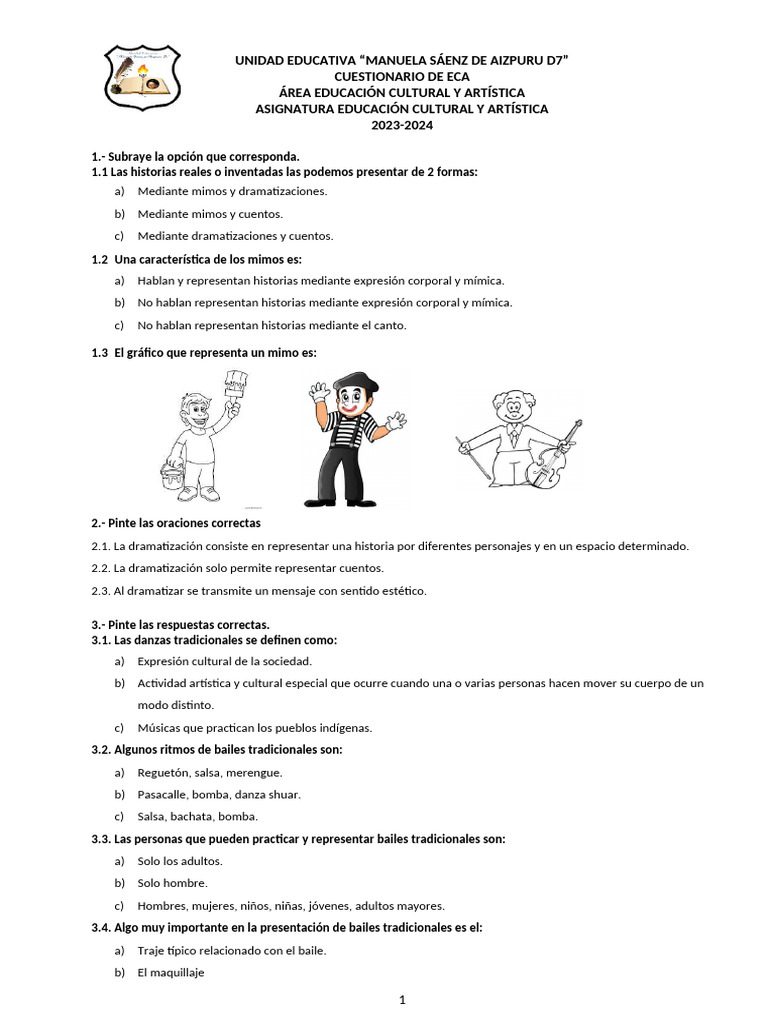 Cuestionario de Eca | PDF