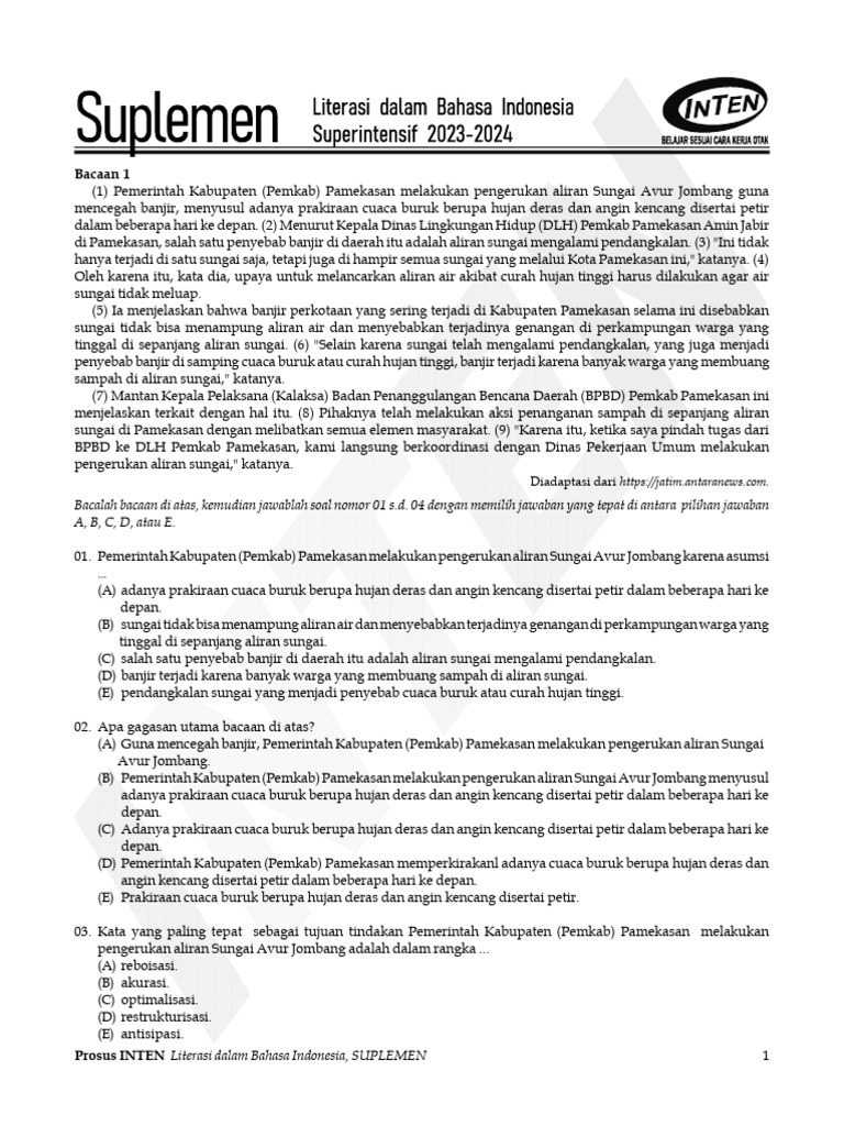 Suplemen Lbi SNBT 2024 | PDF