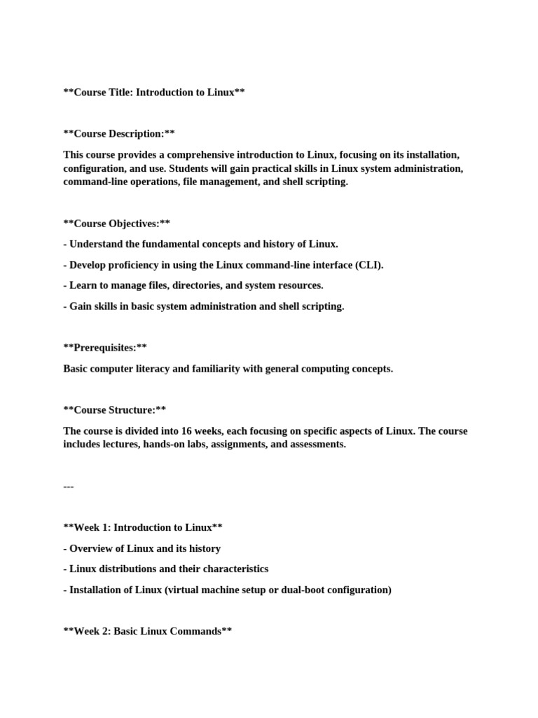 Introduction To Linux | PDF