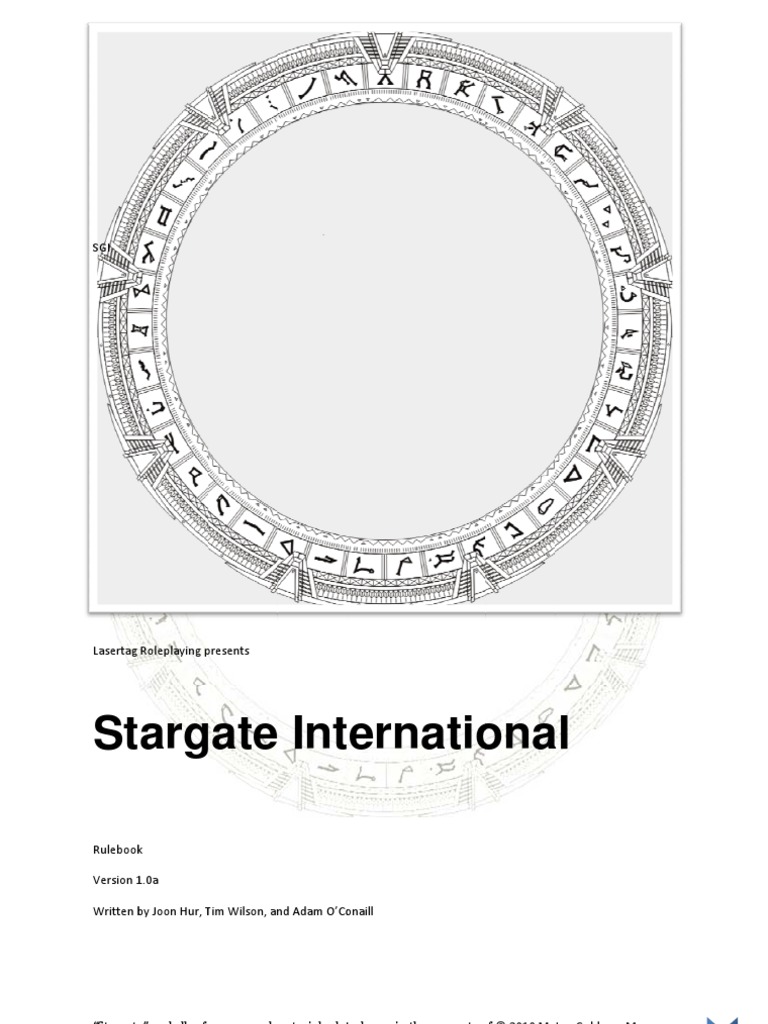 Stargate International Rulebook 1.0 | PDF | Role Playing Games | Linguistics