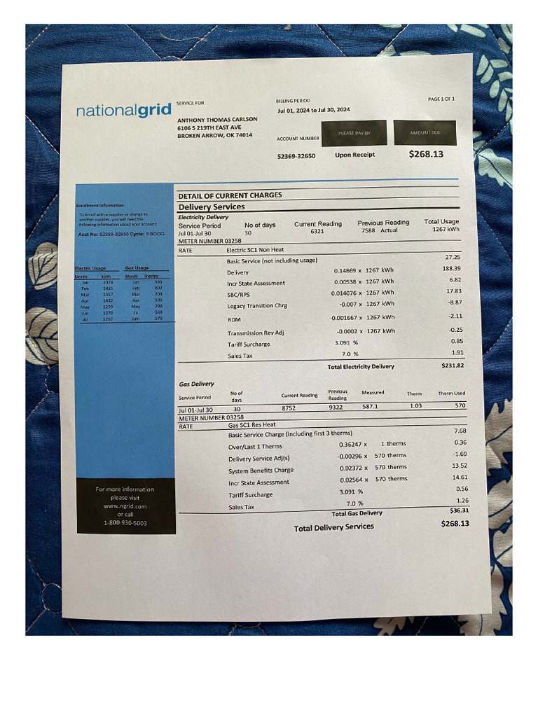 National Grid Invoice | PDF