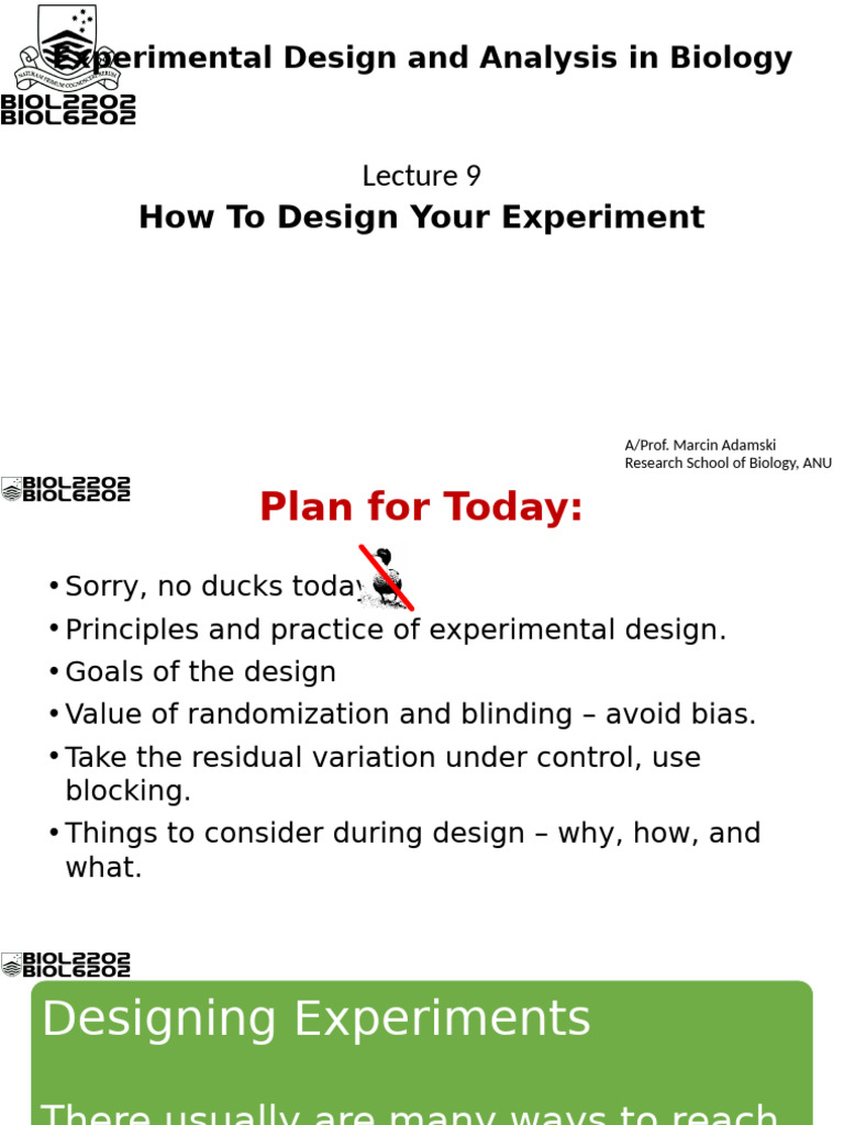 BIOL2202 Lecture 09 | PDF | Bias Of An Estimator | Errors And Residuals