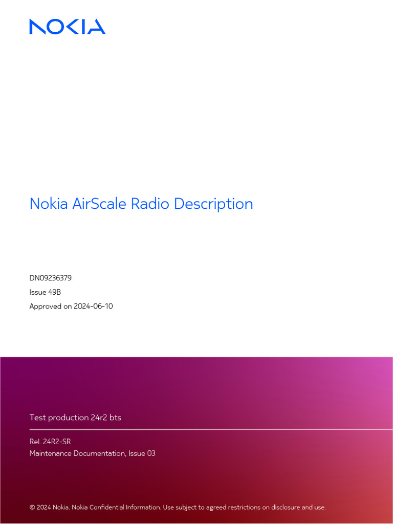 Nokia AirScale Radio Description | PDF