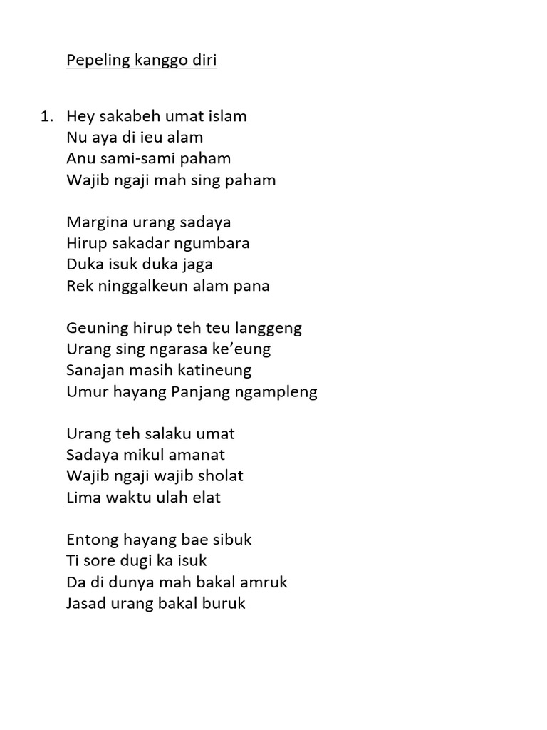 Pepeling Kanggo Diri | PDF