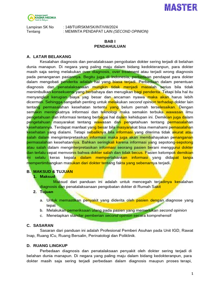 Panduan Second Opinion | PDF