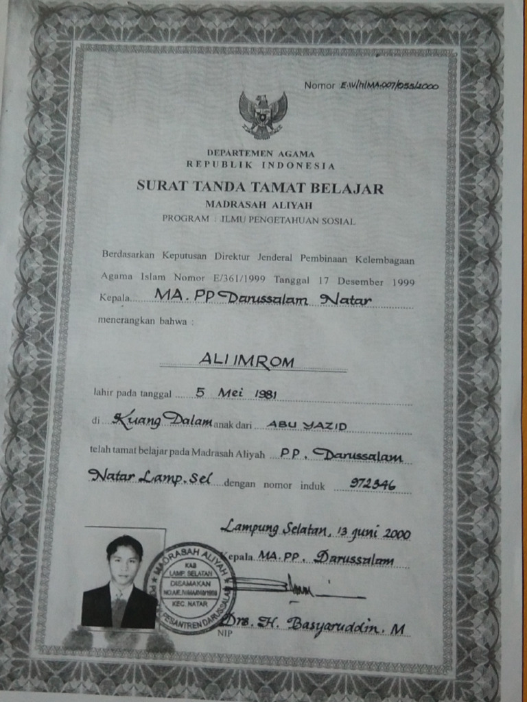 Ijazah Ali Imron | PDF