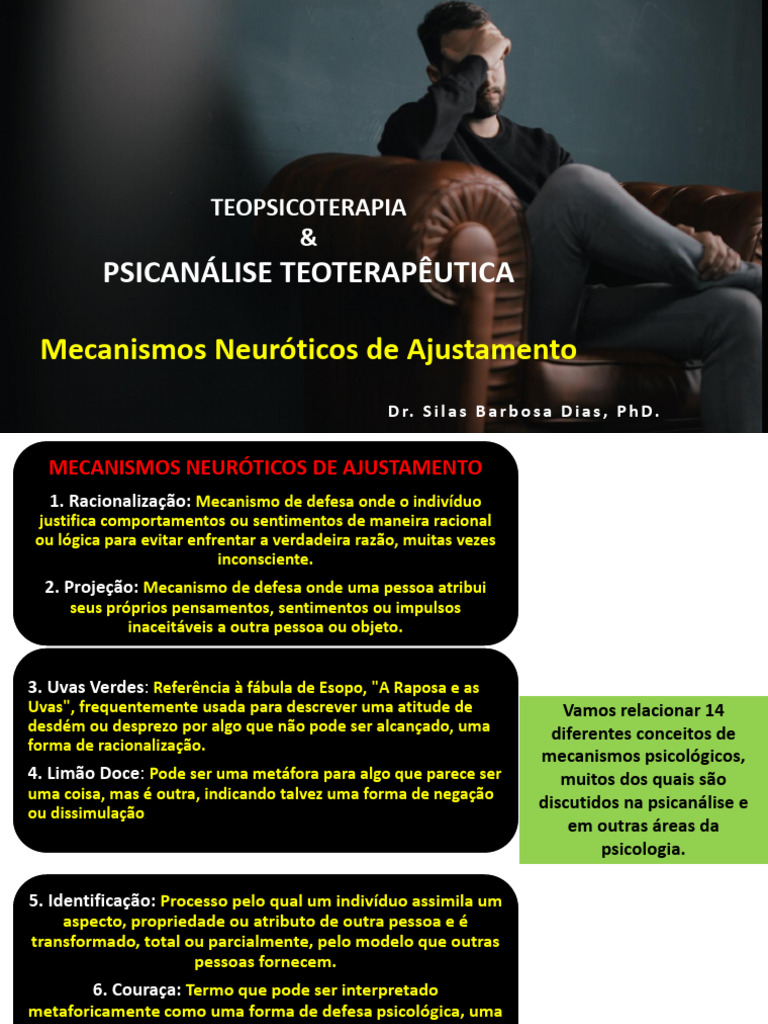 8 Aula Mecanismos Neuroticos de Ajustamento | PDF