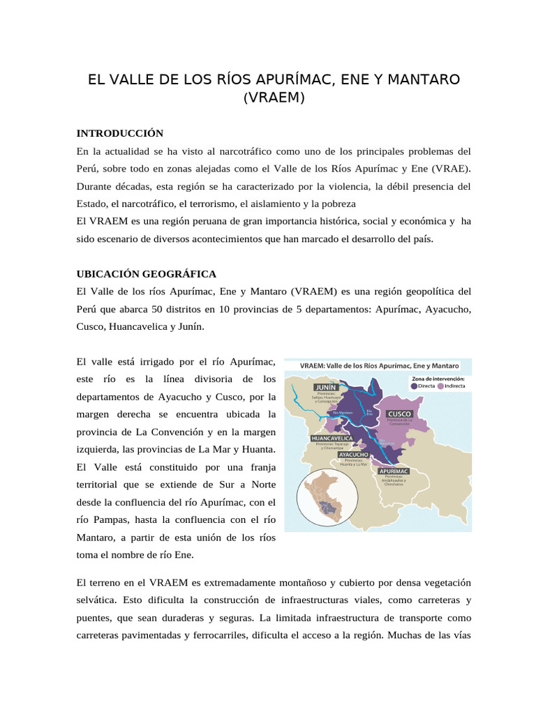 VRAEM Exposición Sociales | PDF | Perú