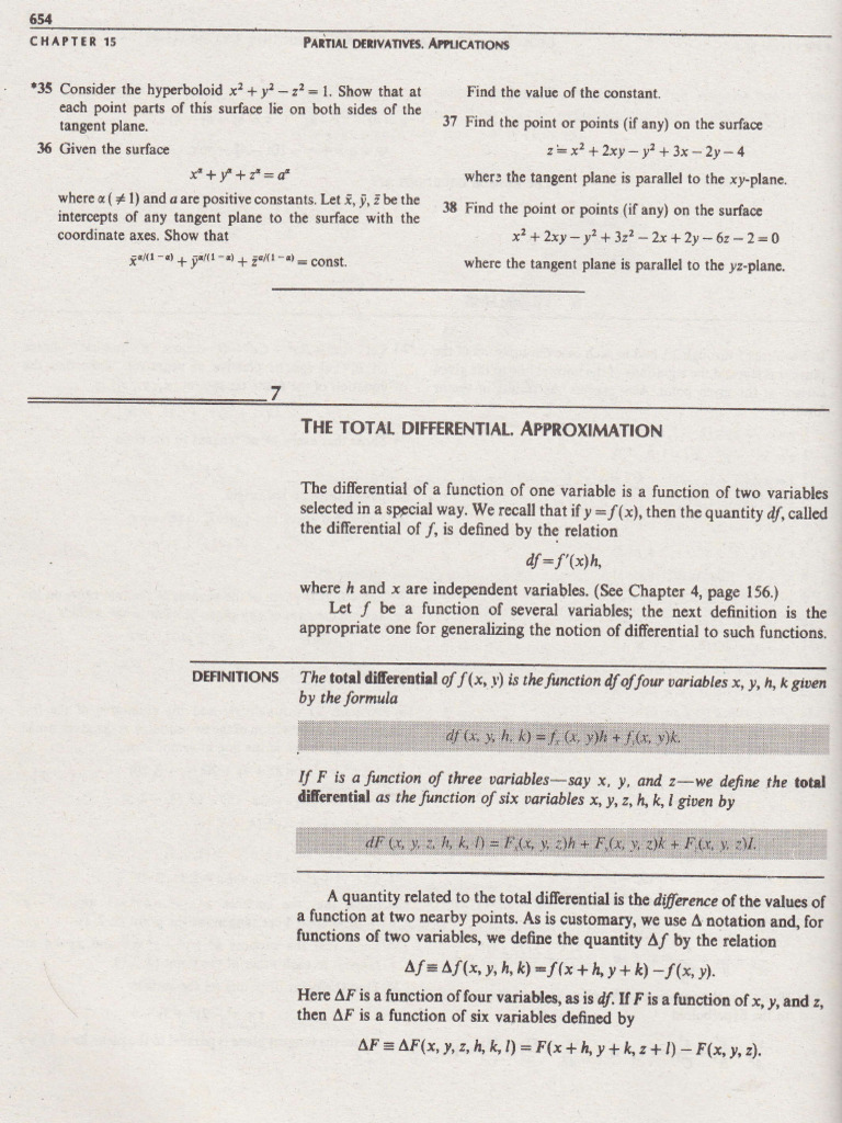 Total Differential | PDF | Derivative | Differential Equations