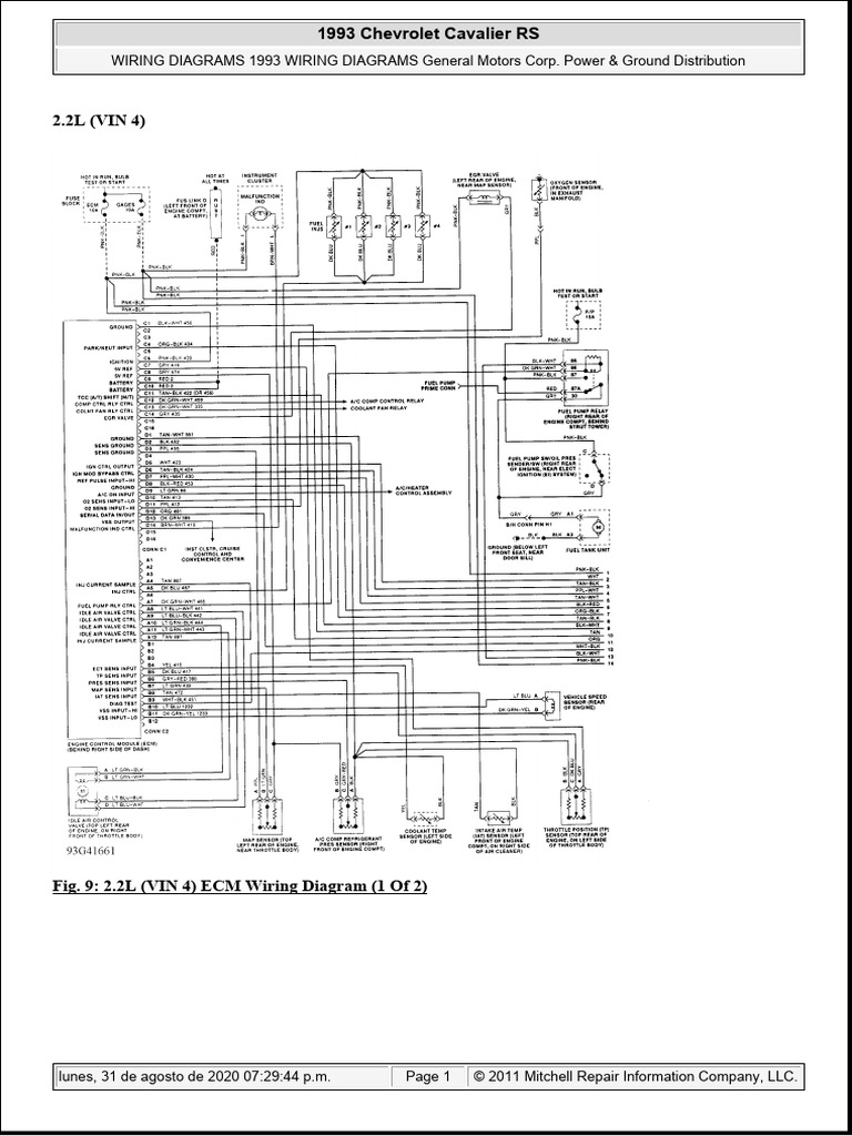 Chevrolet Cavalier 2.2 Engine Performance | PDF