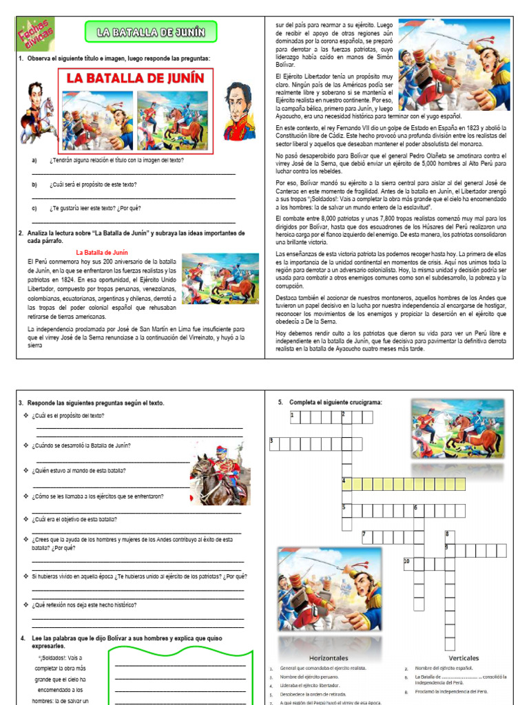FICHA - PS - BATALLA DE JUNÍN | PDF