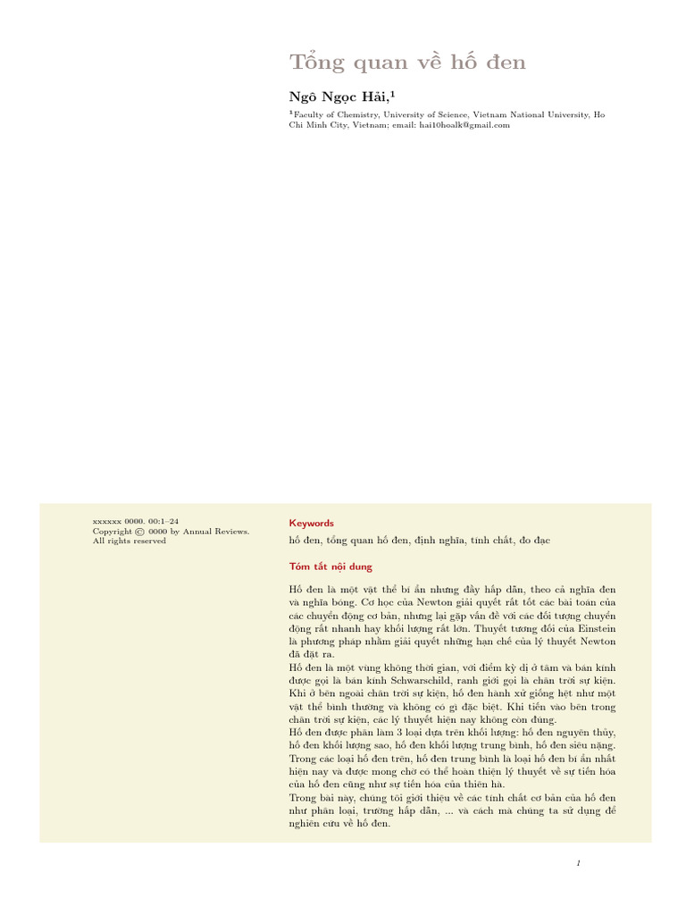 Blackhole-Tổng quan về Hố Đen Researcher Gate | PDF